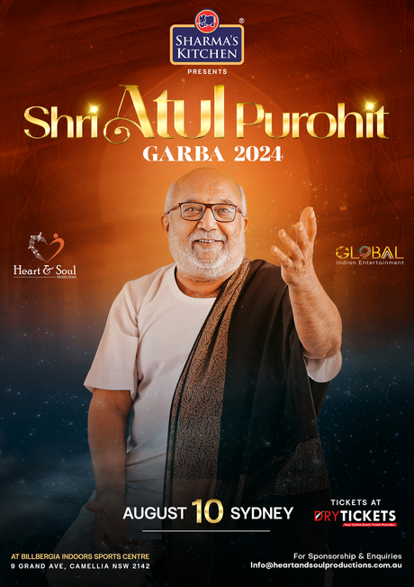 Shri Atul Purohit - GARBA 2024 Australia Tour - Now On Sale, Australia ...
