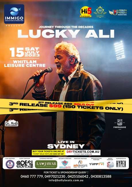 Lucky Ali Live In Melbourne & Sydney Aus Tour 2023 - Now On Sale ...
