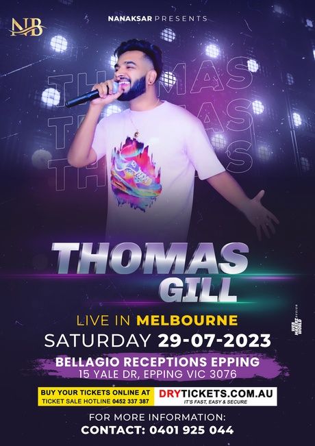 Thomas Gill Live In Melbourne - DryTickets.com.au