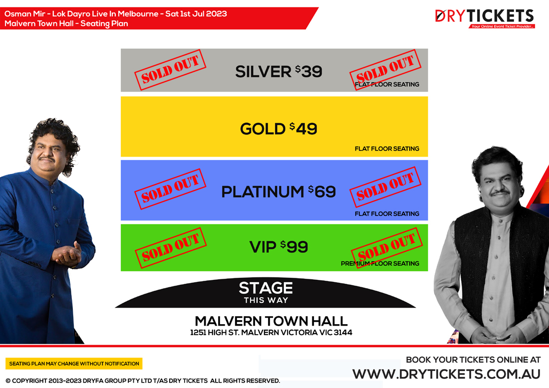 Osman Mir - Lok Dayro Live In Melbourne - DryTickets.com.au